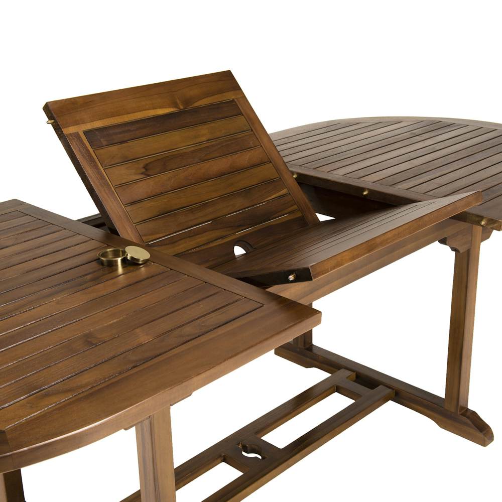 Table de jardin extensible ovale en teck 180/240 SUMMER | Tables d ...