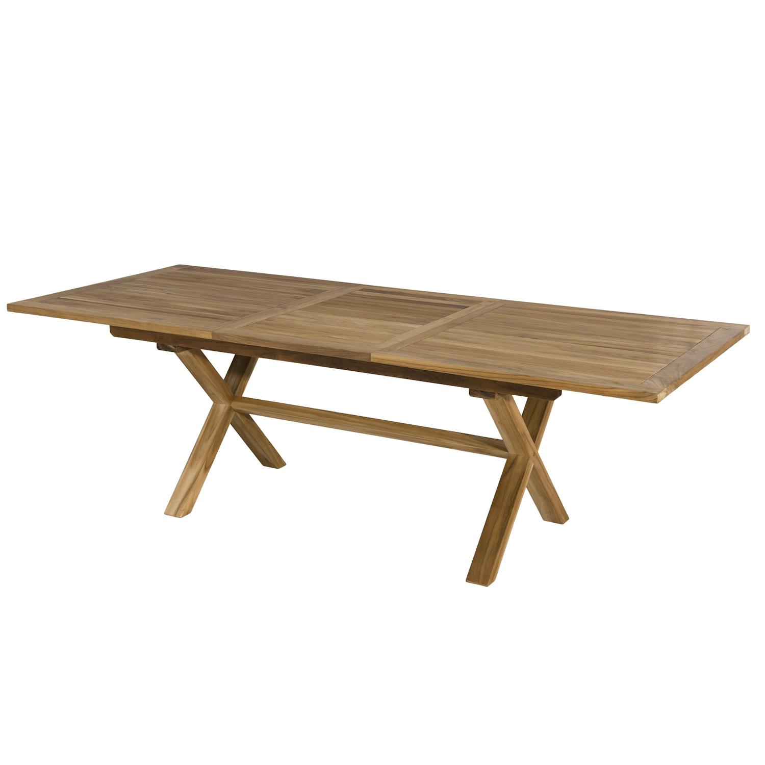 Table de Jardin extensible Teck 180/240x100x75cm SUMMER ref. 30020807 ...