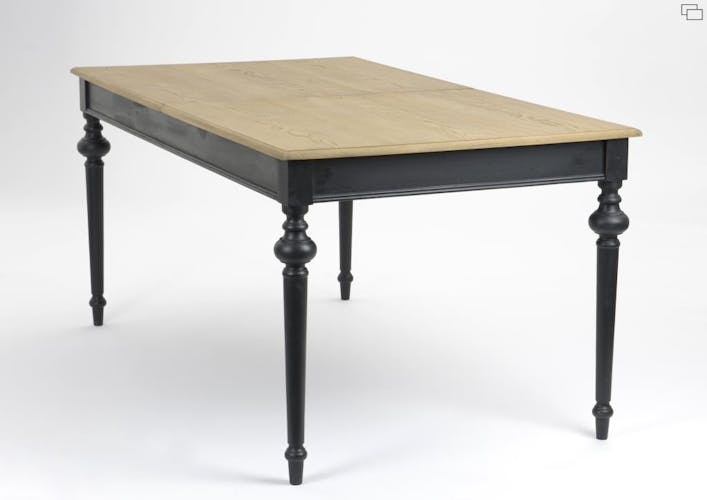 Table de repas extensible bois noir NEW LEGENDE L160/200xP90xH76 ...