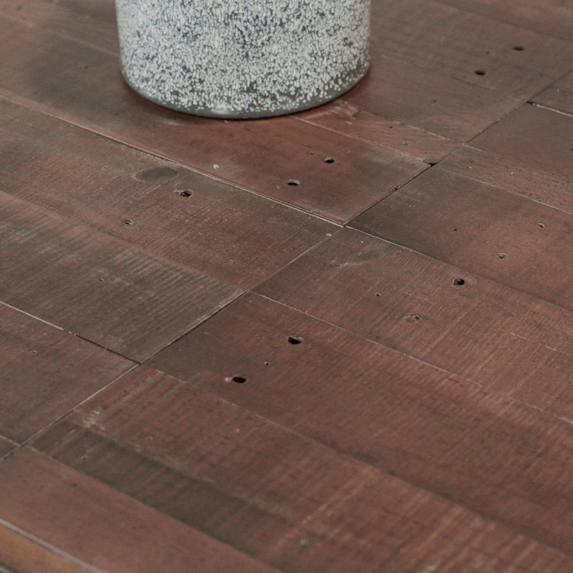 Table de repas extensible bois brun recyclé 180-240 cm SAMOA | Tables à ...