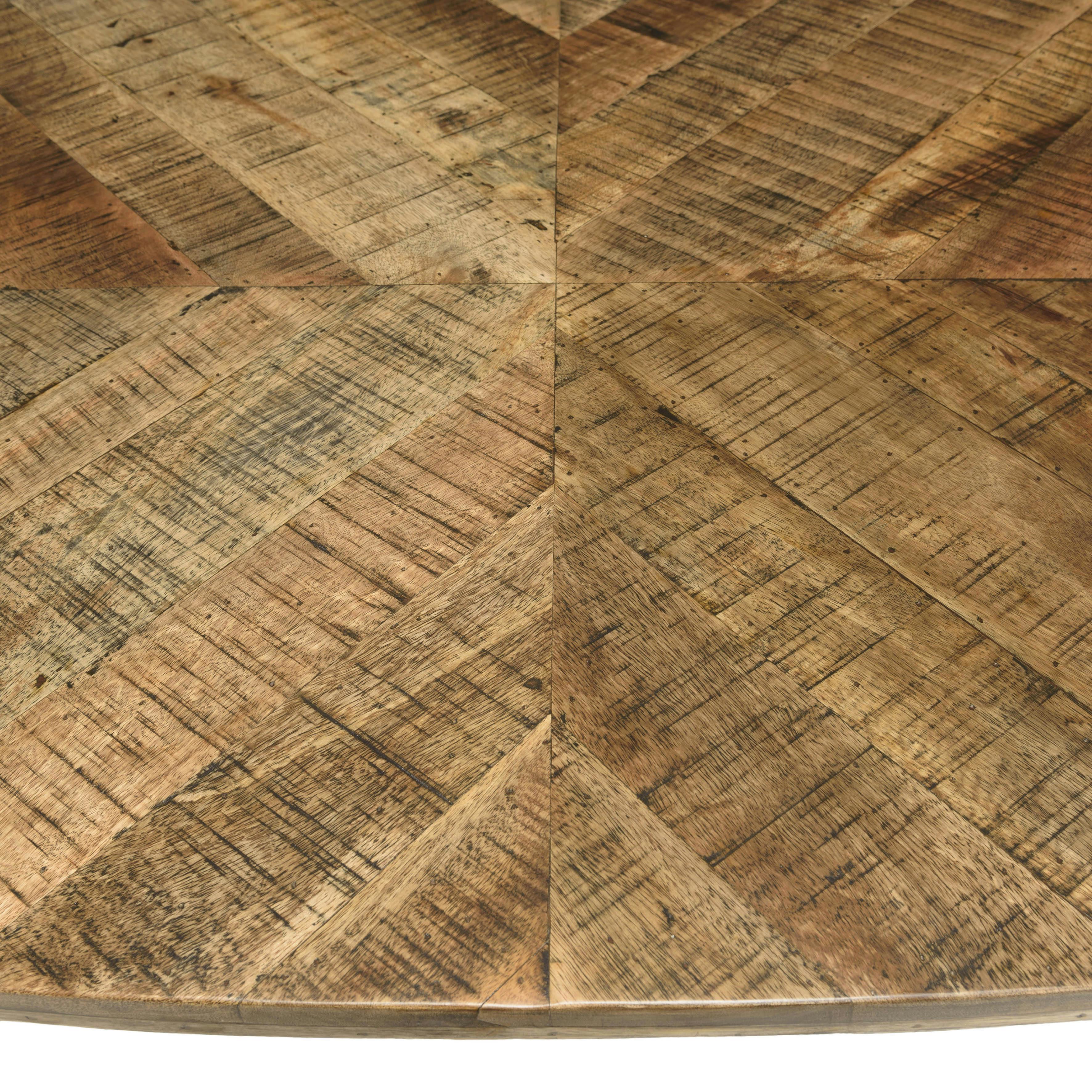 Table de repas forme oblongue bois recyclé chevrons 200 cm KORKAI ...