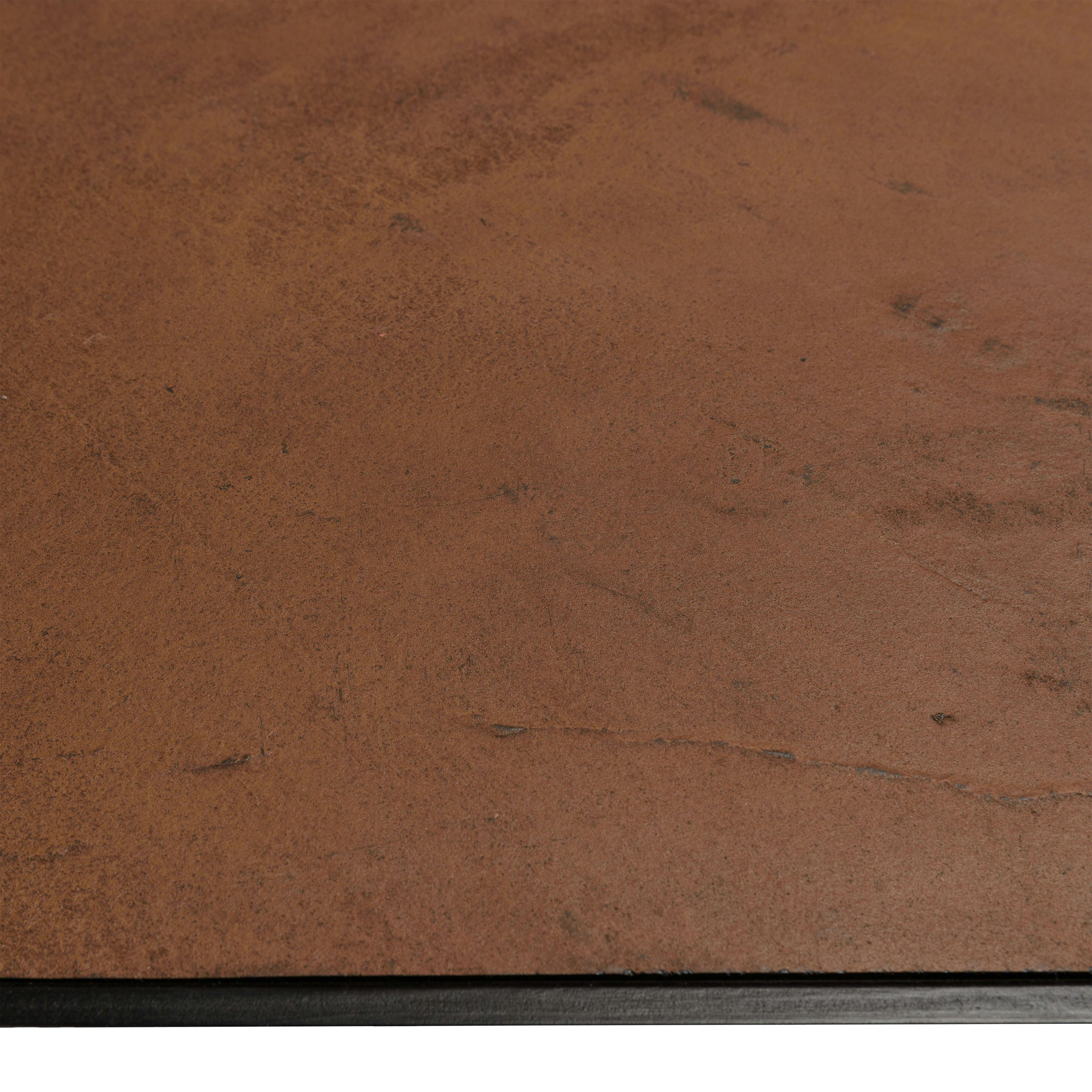 Table de repas rectangulaire bois effet pierre rouille 220 cm BIHAR ...