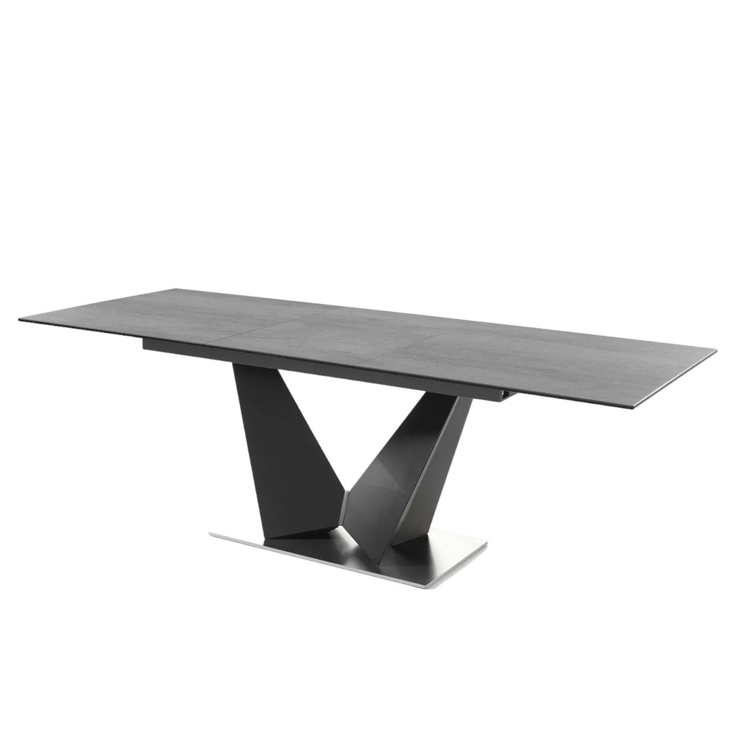 Table en céramique extensible avec pied central design 180-240 ...