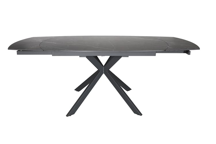 Table extensible céramique marbrée noire pied mikado 140-200 cm OTTAWA | Tables à manger | Pier ...
