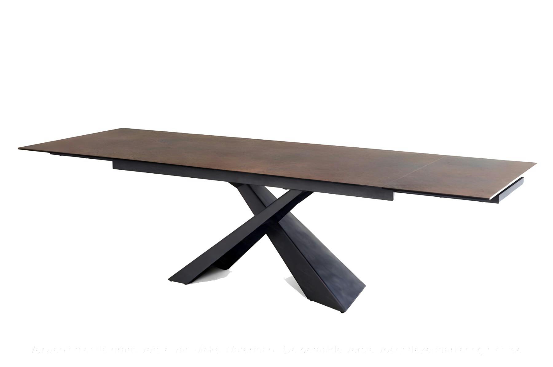 Table extensible en céramique effet rouille 180-280 cm LOMBARDIE ...
