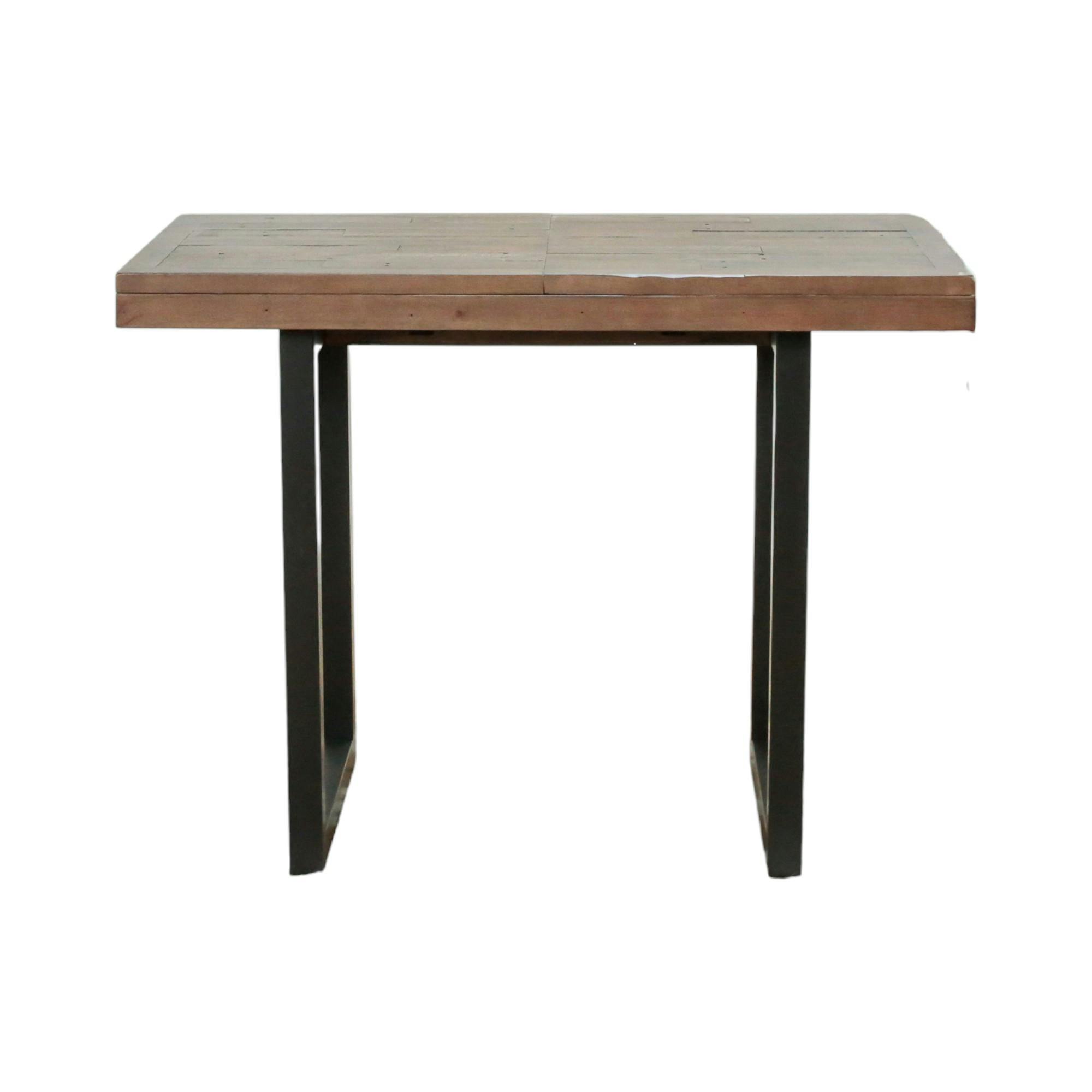 Table haute extensible bois recyclé 120-160 cm SAMOA | Tables hautes ...