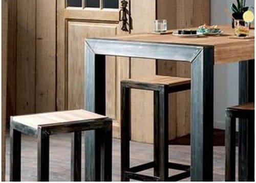 Table mange debout chêne et métal 150cm FERSCOTT | Tables hautes ...