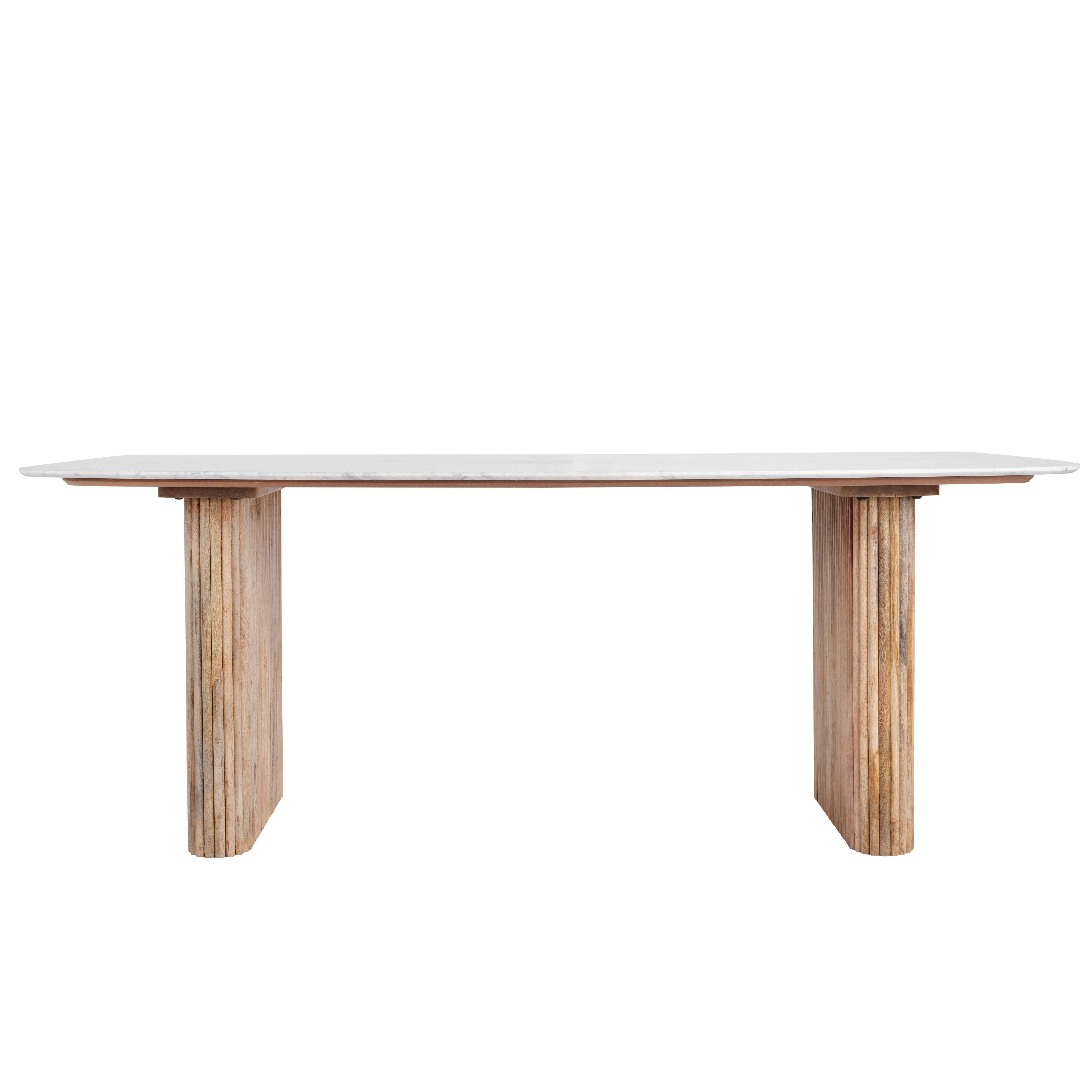 Table marbre et bois 200 cm MASSA | Tables à manger | Pier Import