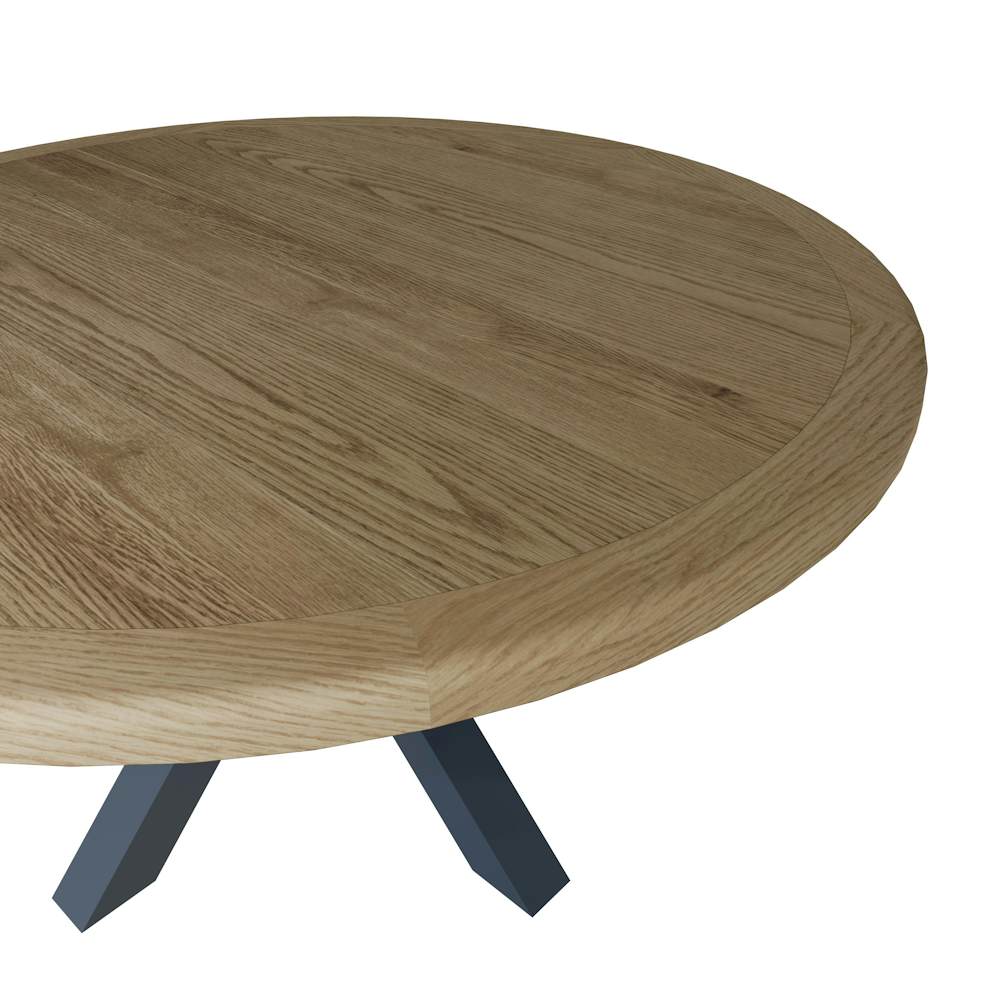 Table ronde en bois finition bleu profond D 150 cm HOVE | Tables à ...