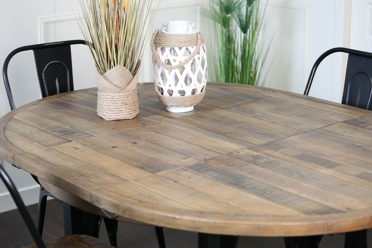 Table ronde extensible en bois recyclé D 120-160 cm BRISBANE | Tables à ...