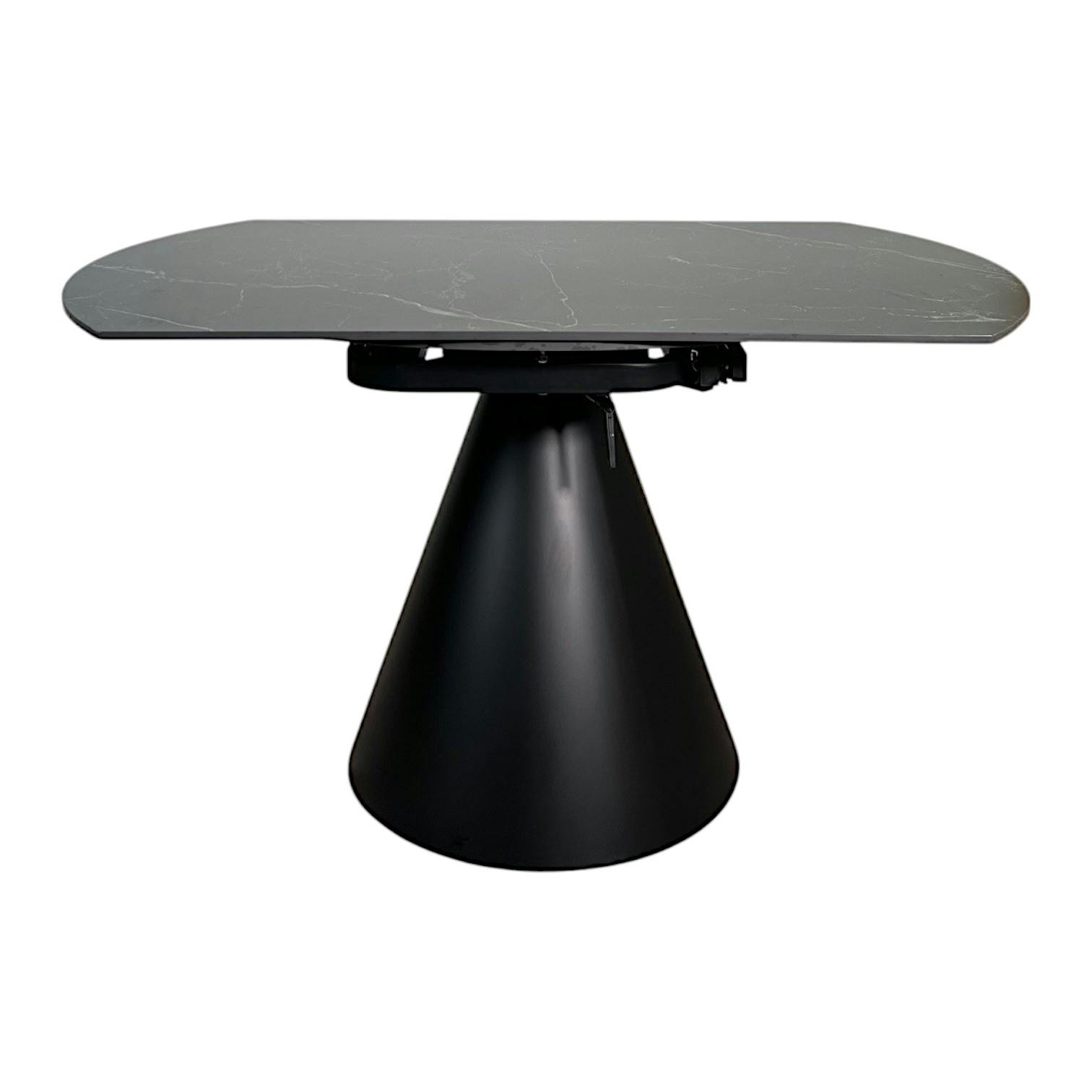 Table ronde extensible en céramique noire 135 cm OTTAWA | Tables à ...
