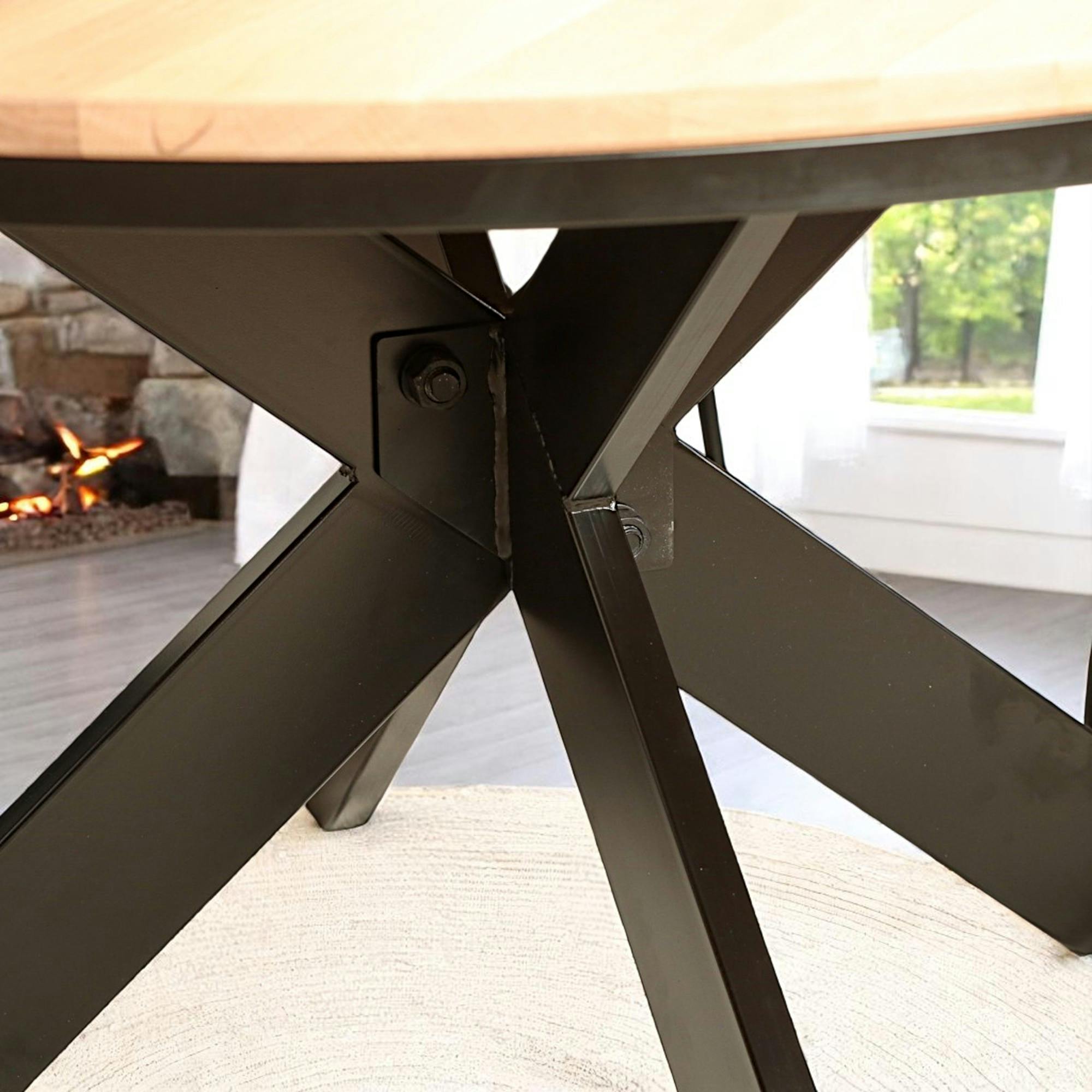 Table ronde extensible en chêne blanc 140 cm PALERME | Tables à manger ...