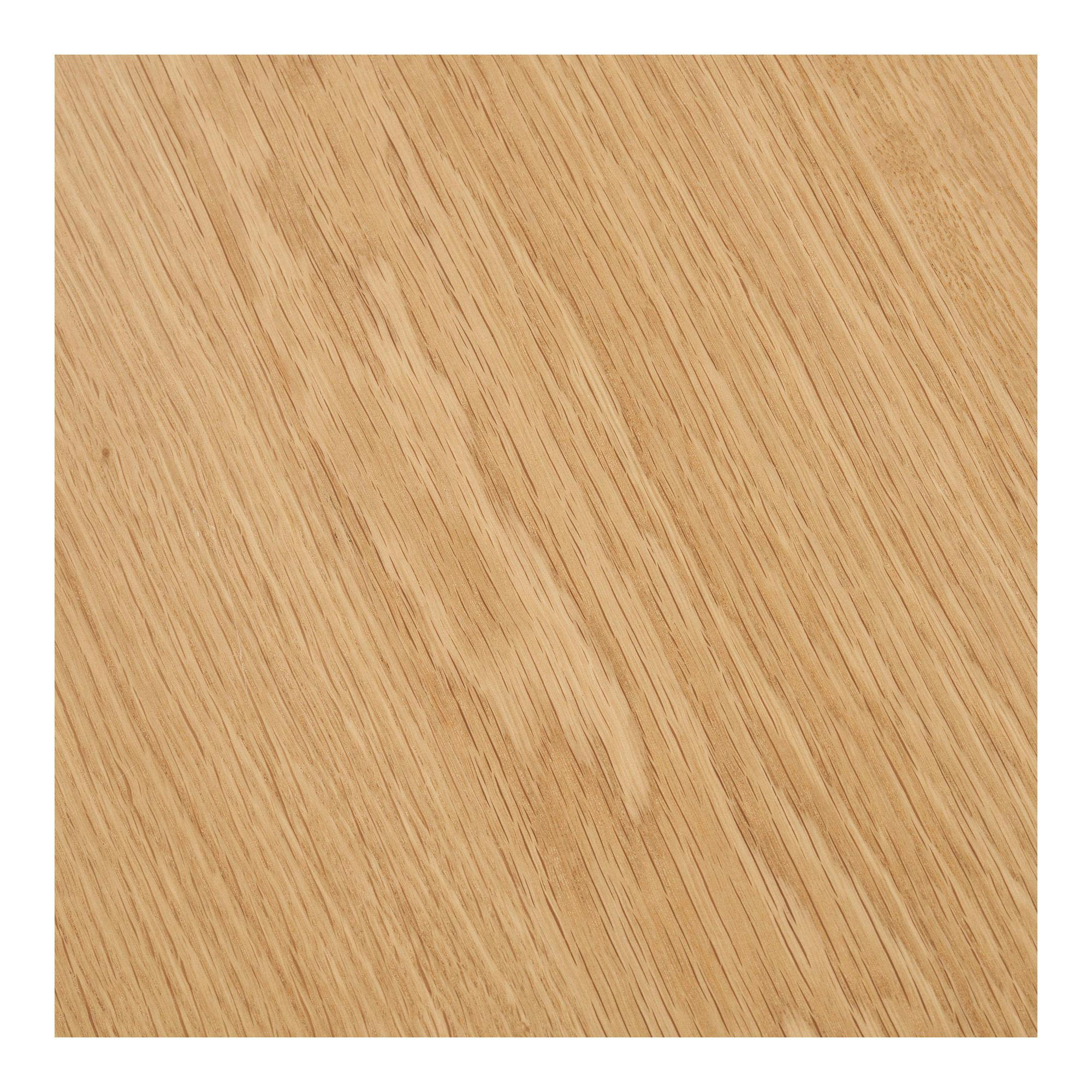 Table ronde extensible en chêne clair avec piètement baguette (2 ...