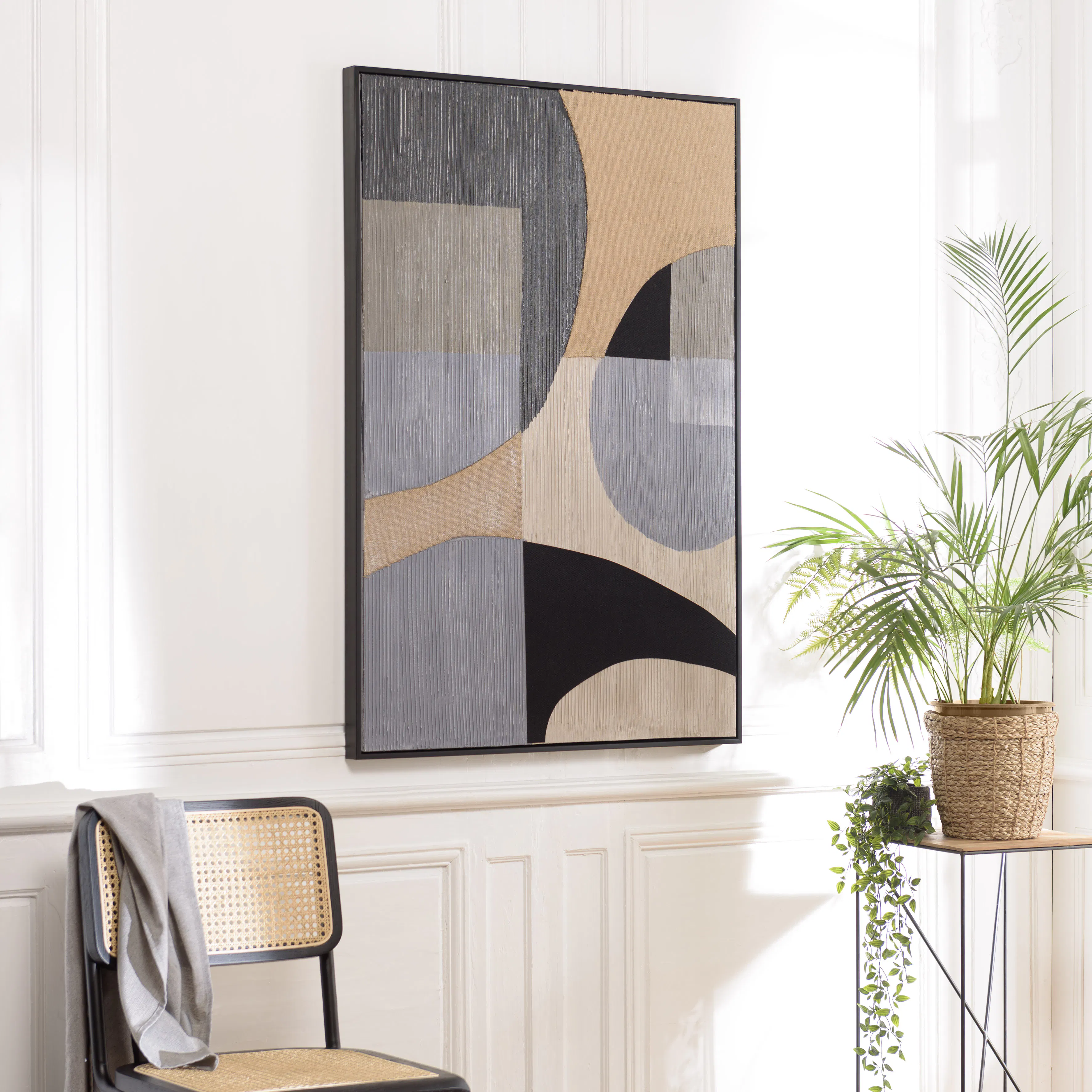 Tableau design formes géométriques superposées 83 x 123 cm | Tableaux ...