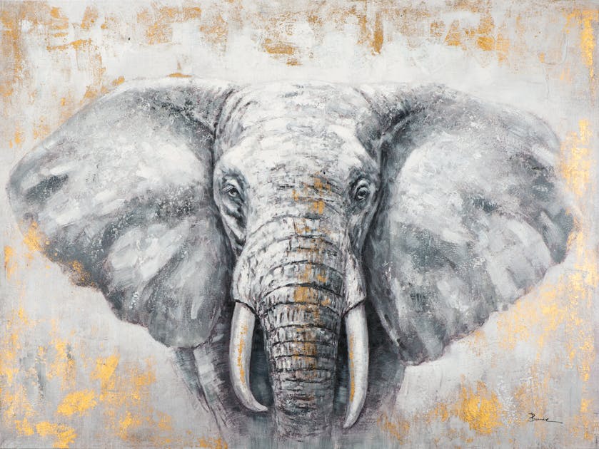 Tableau éléphant géant de face | Tableaux / Toiles | Pier Import