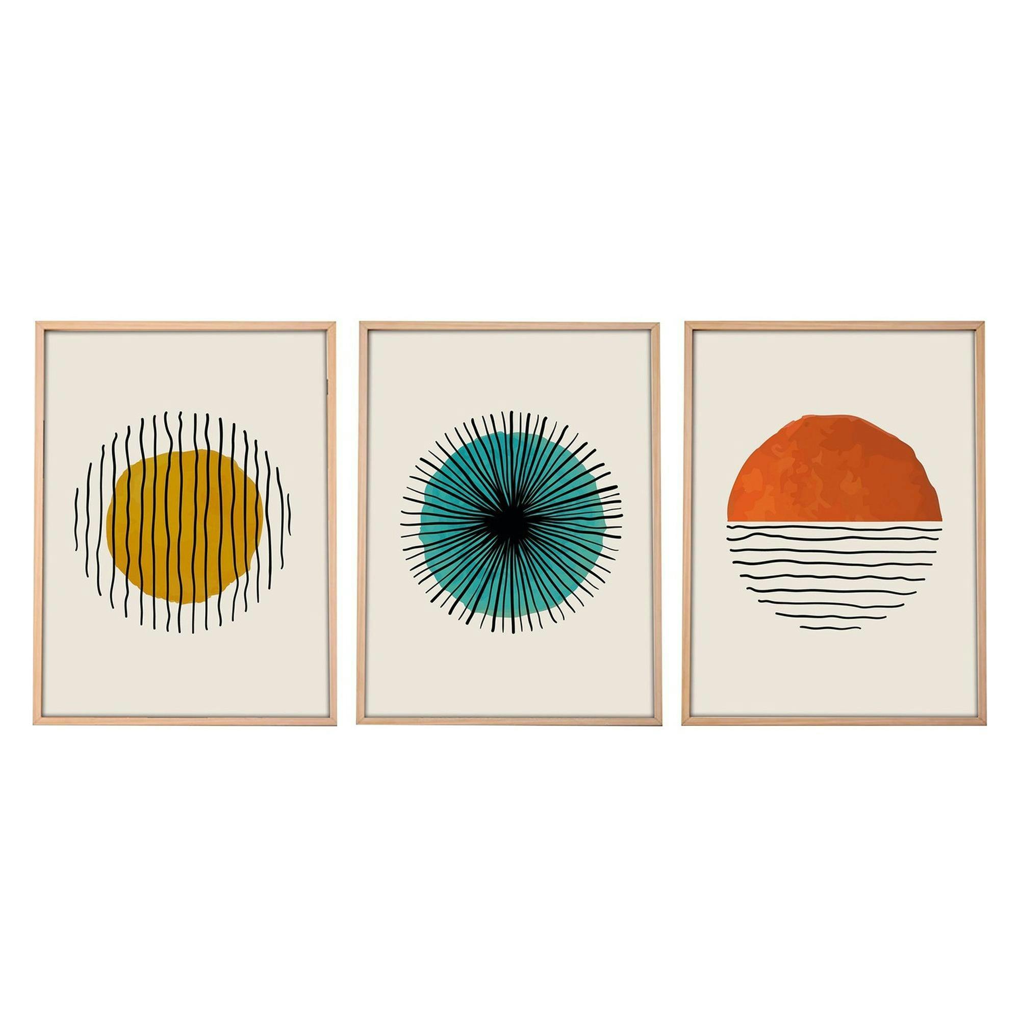 Tableau graphique – cercle coloré moderne (lot de 3) | Tableaux ...
