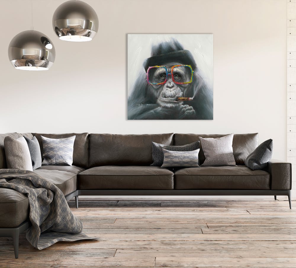 Tableau Singe POP ART 70x70 Peinture acrylique | Tableaux / Toiles ...