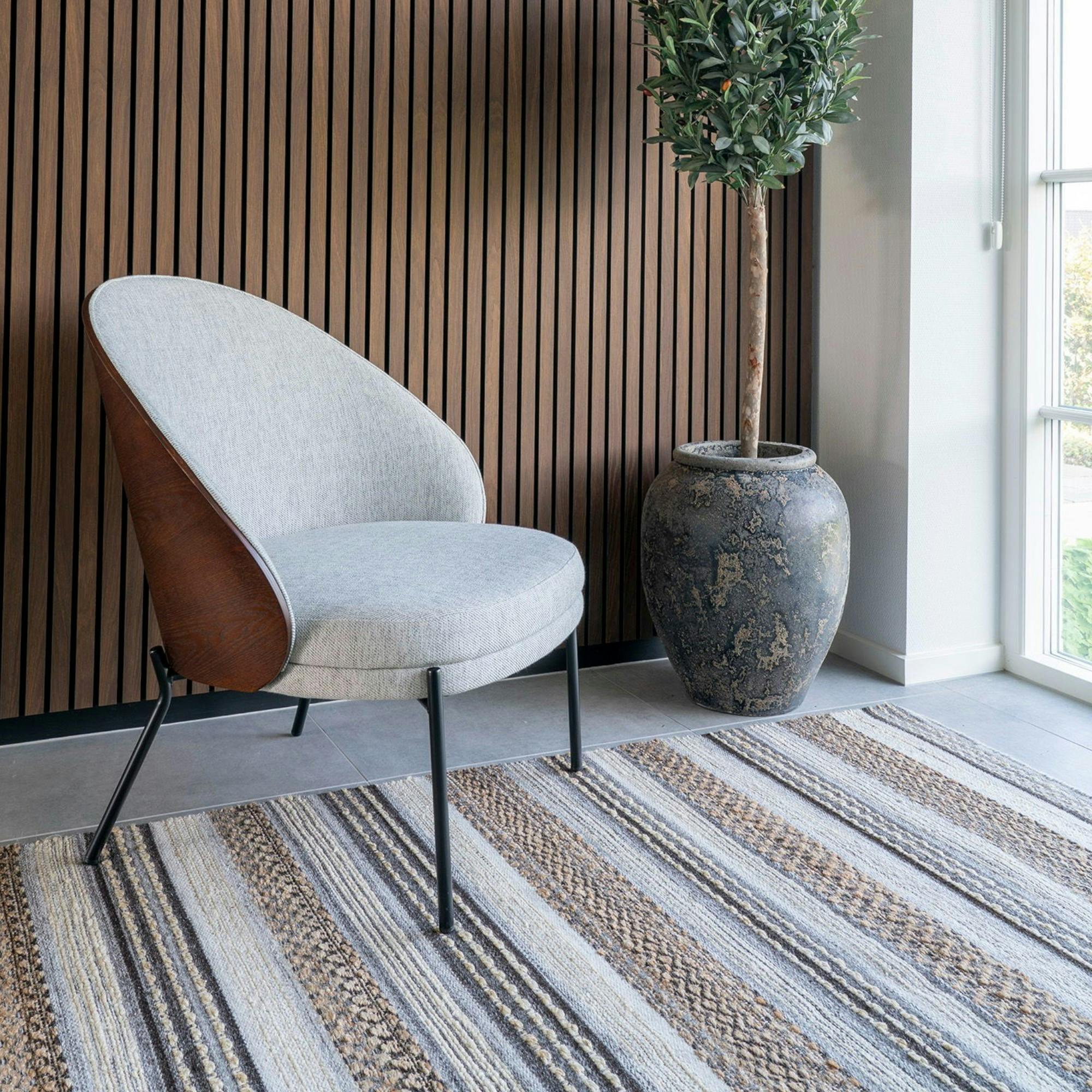 Tapis en jute et laine à motifs linéaires 160x230 cm FEZ | Tapis | Pier ...