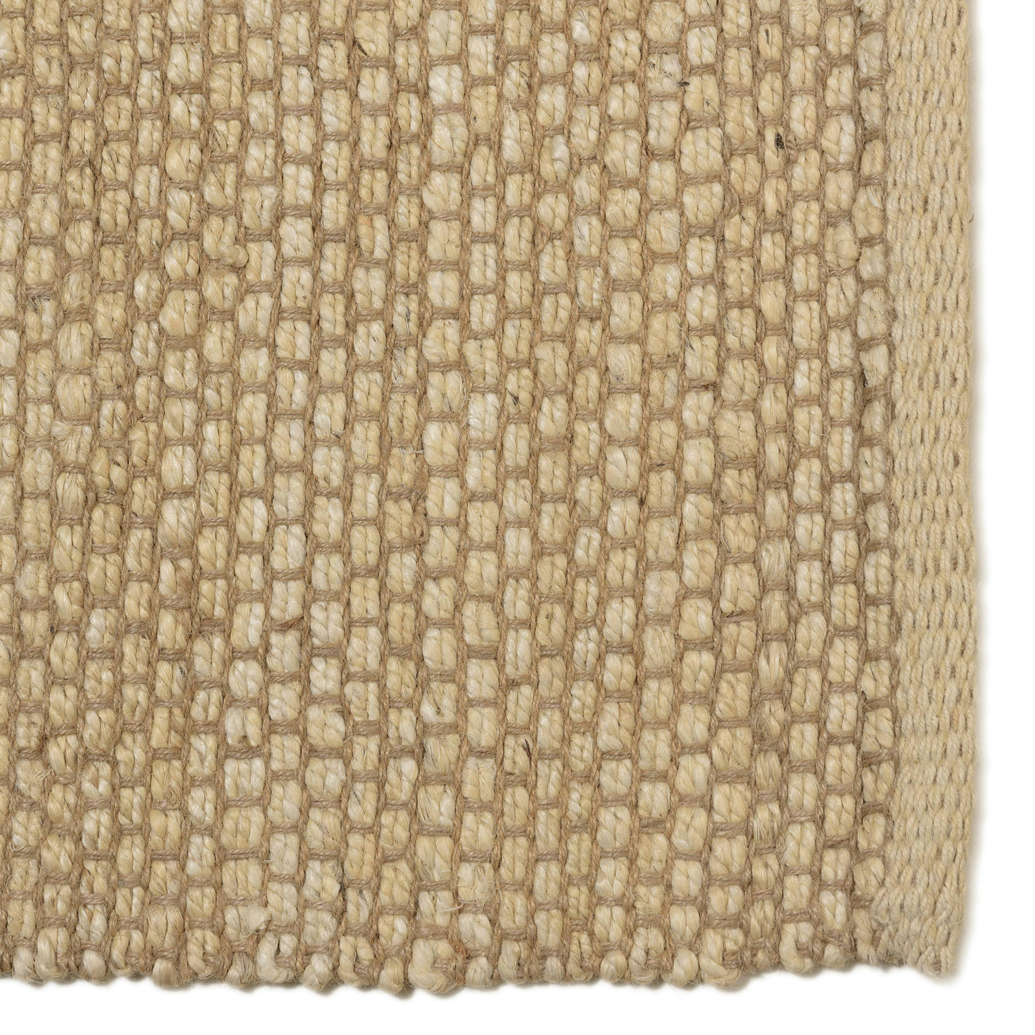 Tapis rectangulaire 200 x 290 cm jute et coton couleur sable | Tapis ...