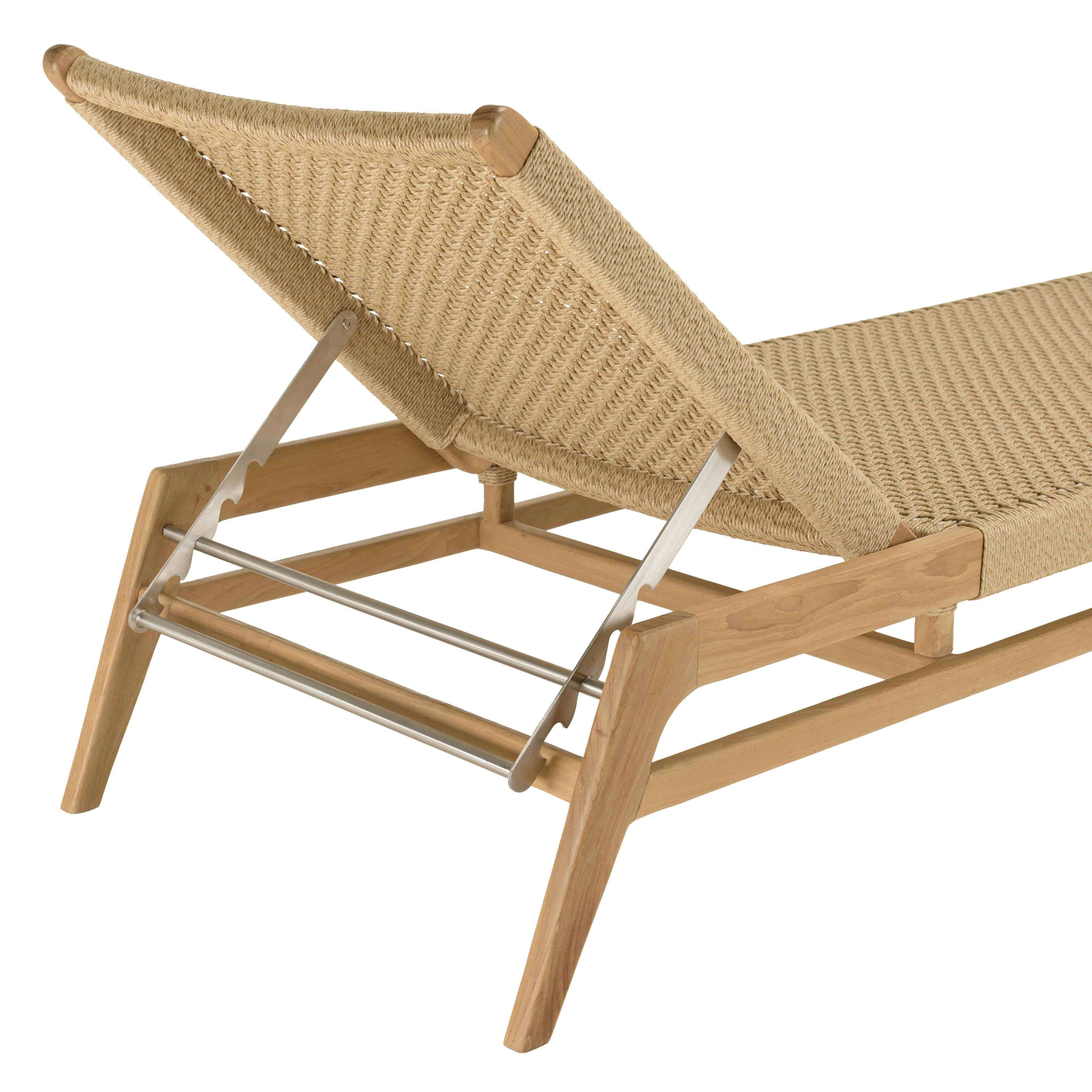 Transat teck et tressage couleur naturelle SUMMER | Transats / Bains de ...