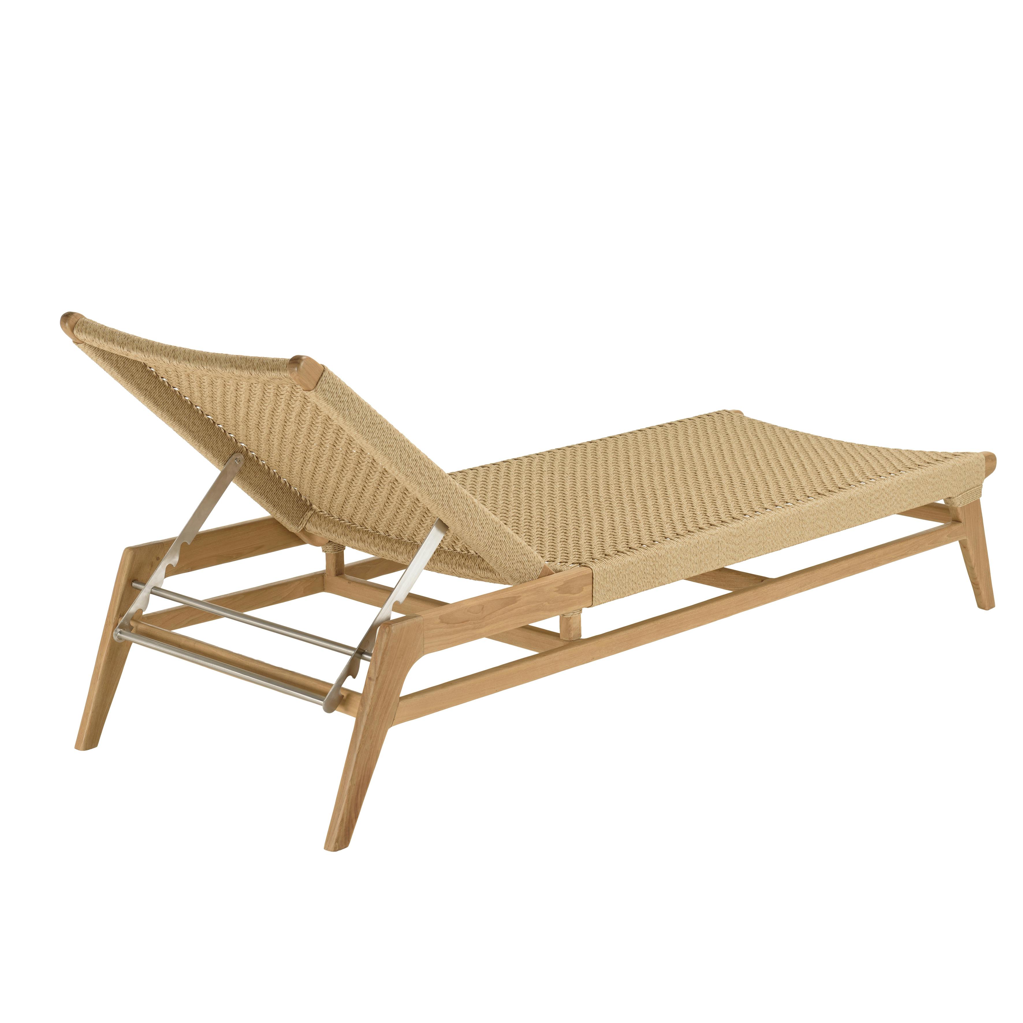 Transat teck et tressage couleur naturelle SUMMER | Transats / Bains de ...