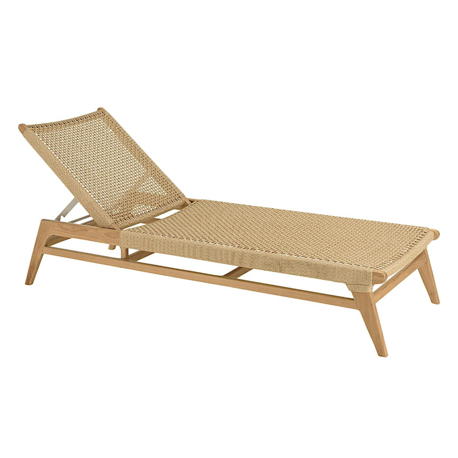 Transat teck et tressage couleur naturelle SUMMER | Transats / Bains de ...
