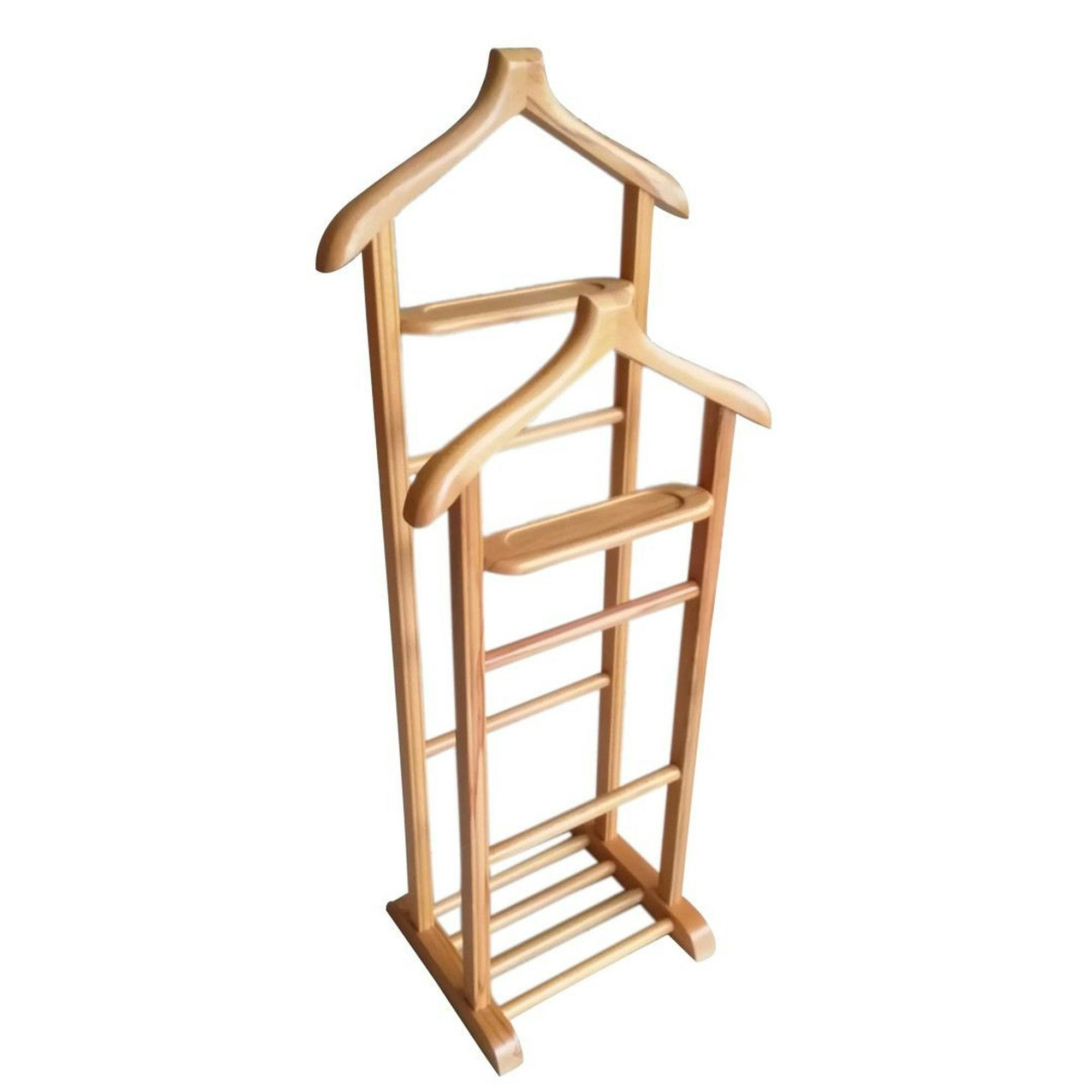 Valet de chambre double - bois clair, vide-poches SITIA | Valets de ...